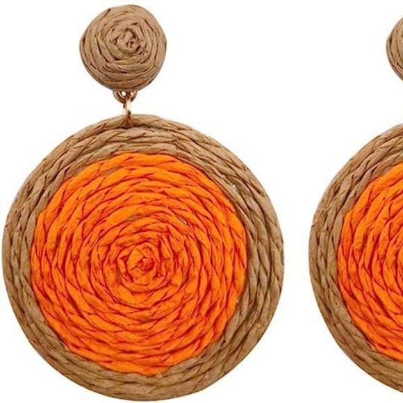 COLORFUL BLING | Jewelry | Women Bohemian Woven Strawwicker Raffia Rattan Dangle Earrings | Poshmark